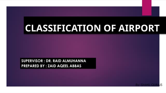Classification of airport | PPTX