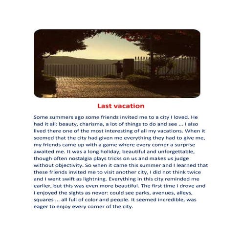 Last vacation | DOCX