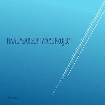 Final year software project(IT or Computer) | PPTX