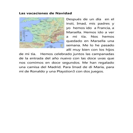 Las vacaciones de navidad | DOC