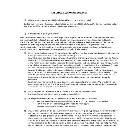 Las vides y los vinos cuyanos | DOCX