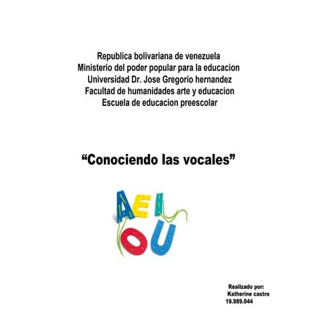 Las vocales | PPT
