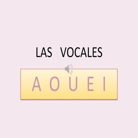 Las vocales | PPTX