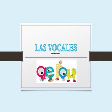 Las vocales | PPTX