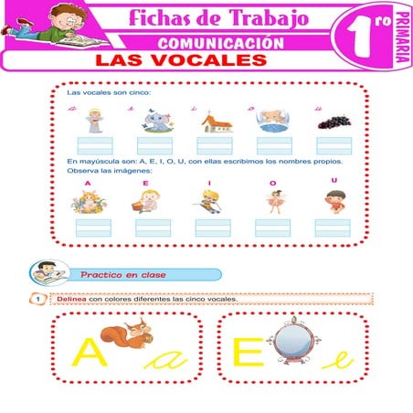 Hojas De Trabajo De Vocales De Aeiou
