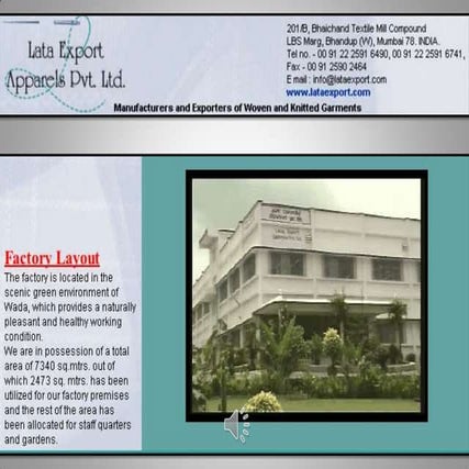 Lata exports factory profile - | PPTX