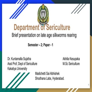 Late age silkworm rearing methods .pptx