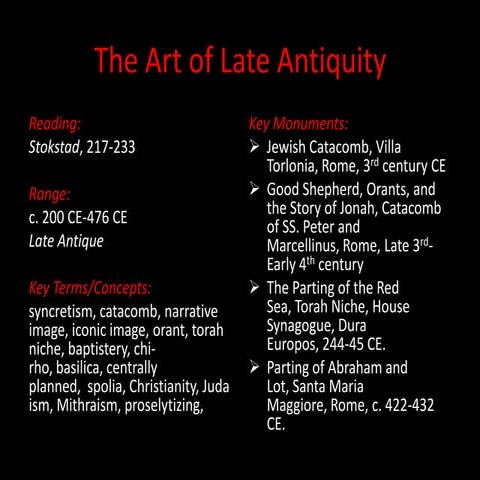 Late antiquity upload | PPTX
