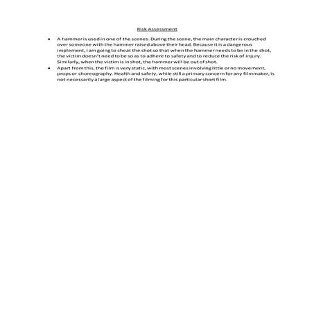 Late bell risk assessment | DOCX | Medical Health