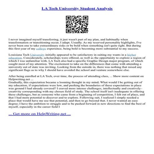 Georgia Tech Essay | PDF