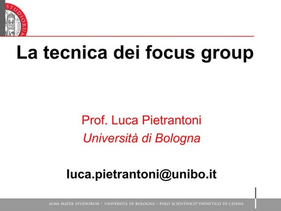Lezione 3 step 2.1 - Tecniche di Ricerca: Dati primari parte2 | PPT