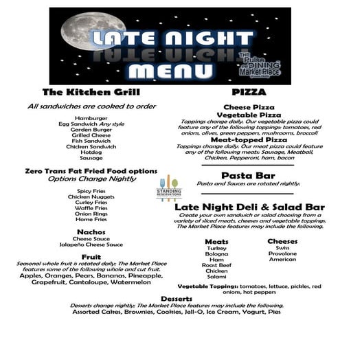 Late night menu pos | PDF