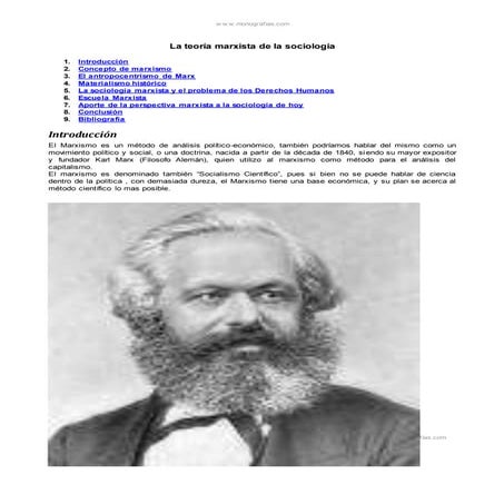 La teoría marxista de la sociología | DOC