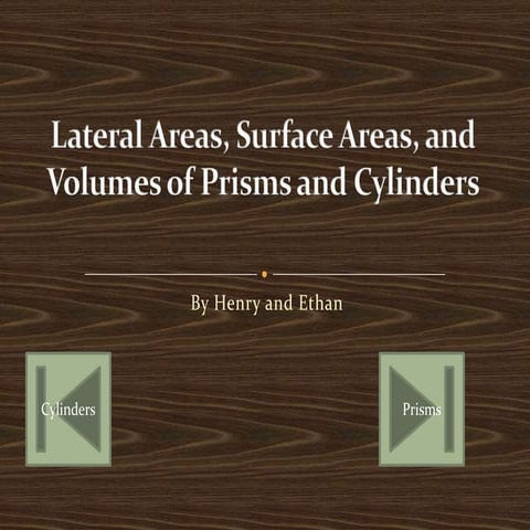Lateral Areas, Surface Areas, And Volumes | PPSX