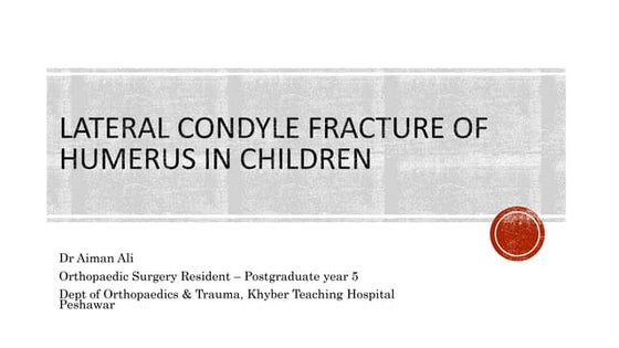 200331 Evolving concepts in treatment of supracondylar fractures in ...