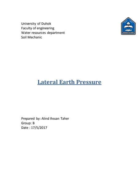 Earth pressure | PPTX | Geology | Science