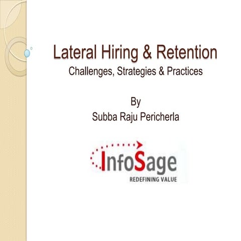 Lateral Hiring & Retention @ NHRD, Hyderabad | PPTX