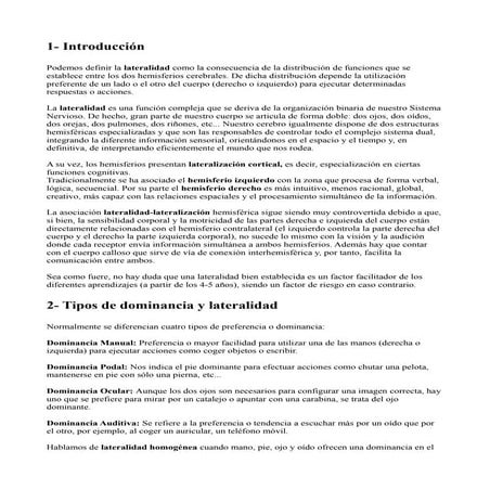 Presentacion de lateralidad cruzada | PPTX