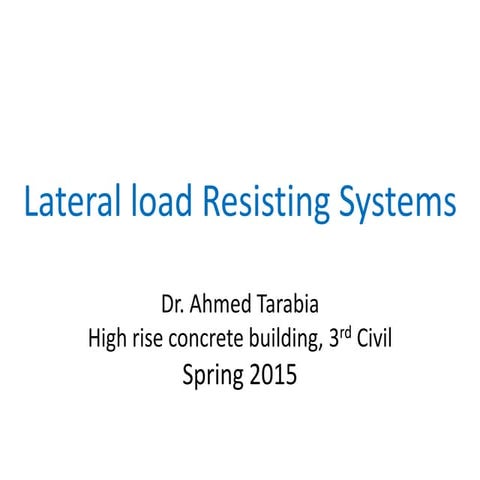 Lateral load resisting systems | PDF