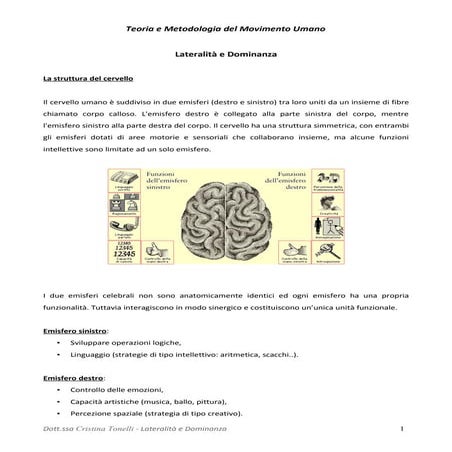 Lateraltà e dominanza tonelli n | PDF
