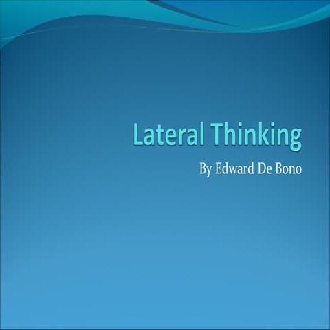 Lateral thinking | PPT