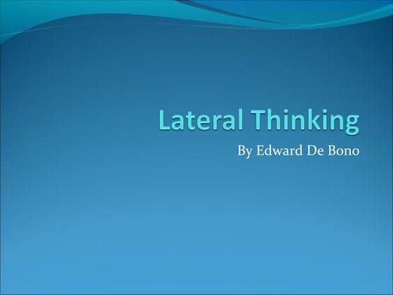 Lateral Thinking | PPTX