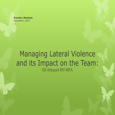 Lateral Violence in Nursing | PPTX