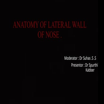 LATERAL WALL OF Nose anatomy presentation pptx | PPTX