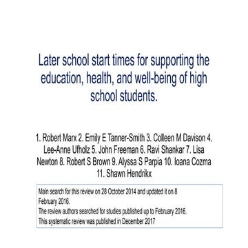 Later school start times for supporting the education.pptx