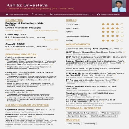 Kshitiz Srivastava MNNIT | PDF