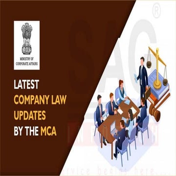 Latest Updates From the MCA Department Under Company Law | PDF