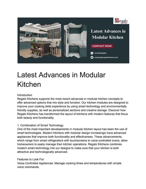 Modular Kitchen | Regalo kitchens....... | PPT