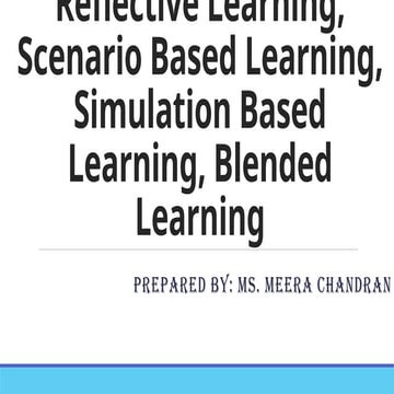 LATEST APPROACHES TO LEARNING-EXPERIENTIAL LEARNING, REFLECTIVE ...