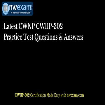 Latest CWNP CWIIP-302 Practice Test Questions & Answers | PDF