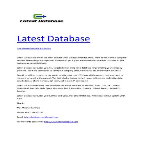 Latest database 1-libre | PDF