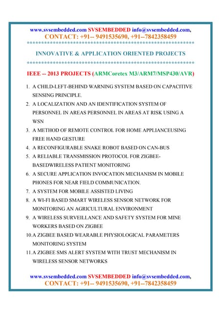 100+ embedded systems projects for engineering students | PDF