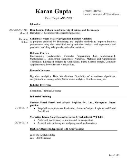 Resume | PDF