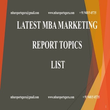 LATEST MBA MARKETING REPORT TOPICS LIST.pptx