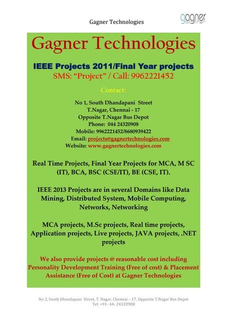 Latest mca projects | DOCX