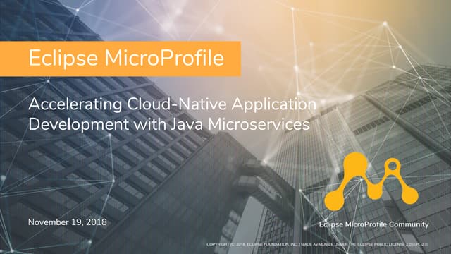 Eclipse Microprofile Accelerating Cloud Native Application Development With Java Microservices