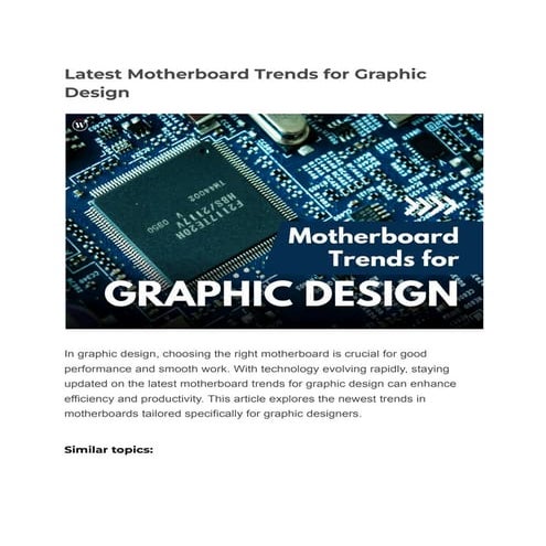 7 Latest Motherboard Trends for Graphic Design | CIO Women Magazine | PDF