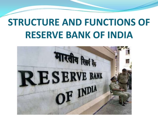The reserve bank of india | PPTX
