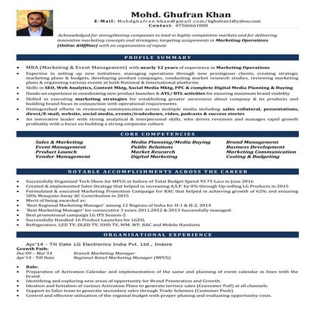 Latest resume | DOC | Business Administration | Business