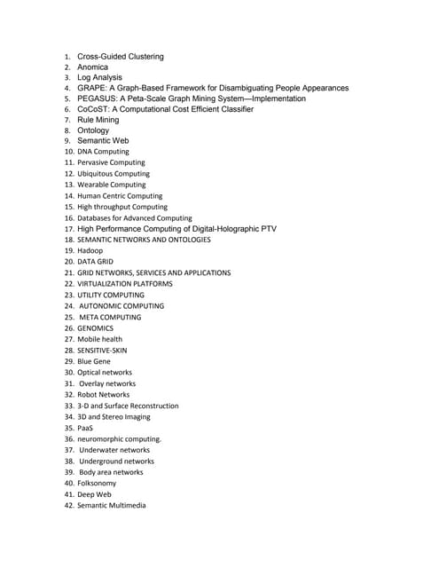 seminar topics cse | PDF