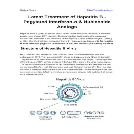 Latest treatment of hepatitis b pegylated interferon-α & nucleoside ...