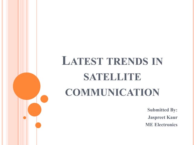 PPT ON IRIDIUM SATELLITE (ECE) | PPTX