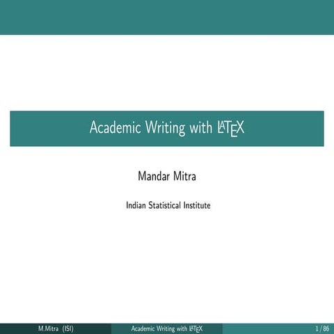 Introduction to basic LaTeX for academic writing | PDF
