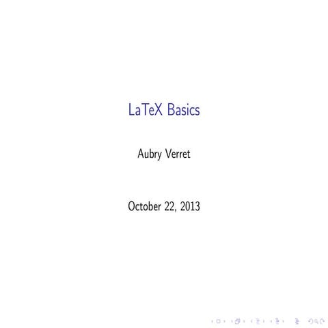 La Tex Basics | Ppt