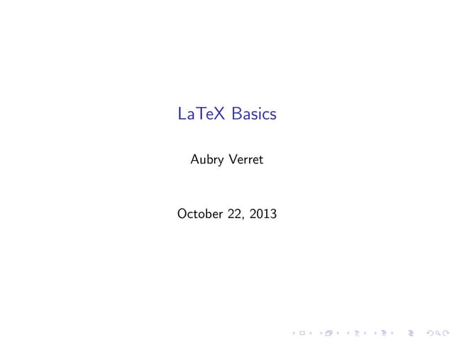 La Tex Basics | Ppt