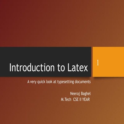 Latex Intro | Ppt